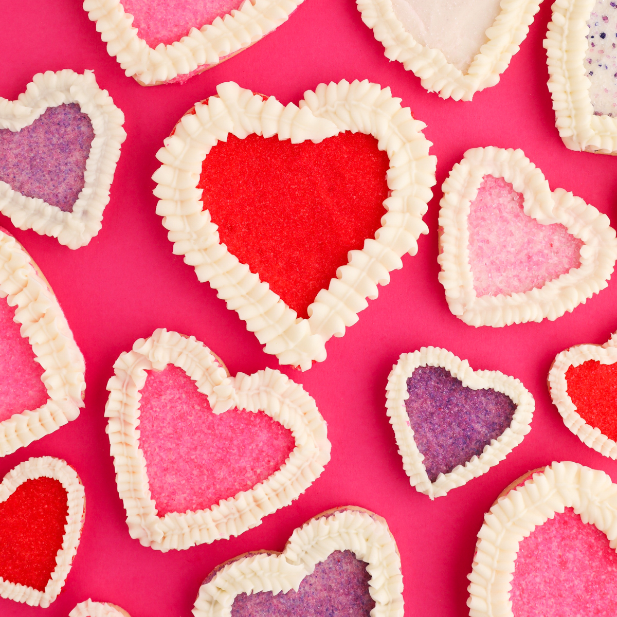 Ruffled Heart Sugar Cookies - Marisa Bakes