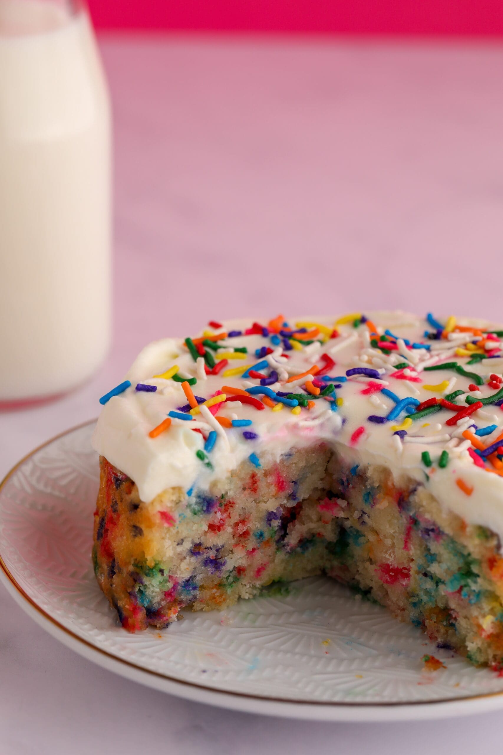 Mini Funfetti Cake for One - Marisa Bakes