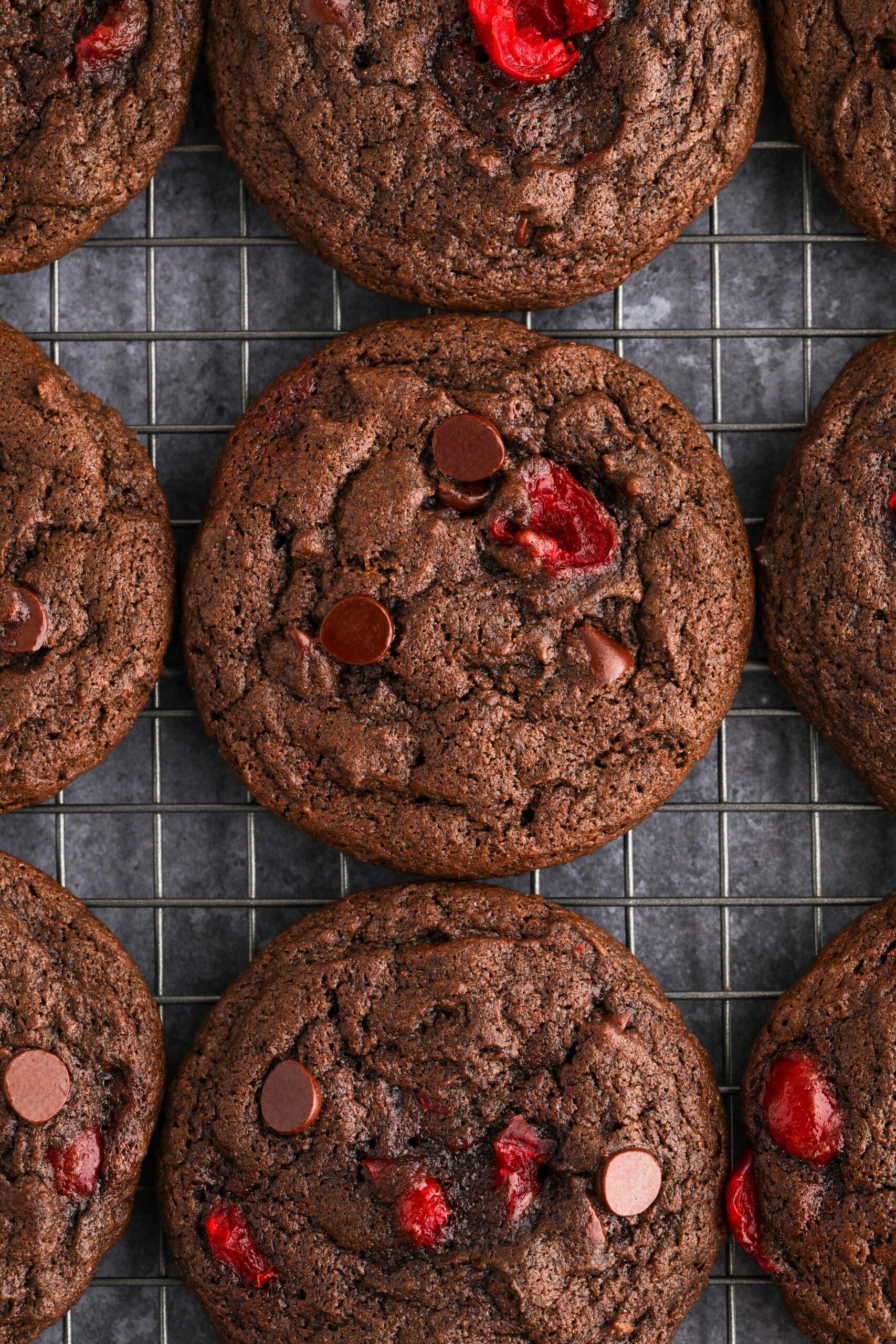 Chocolate Cherry Chip Cookies - Marisa Bakes