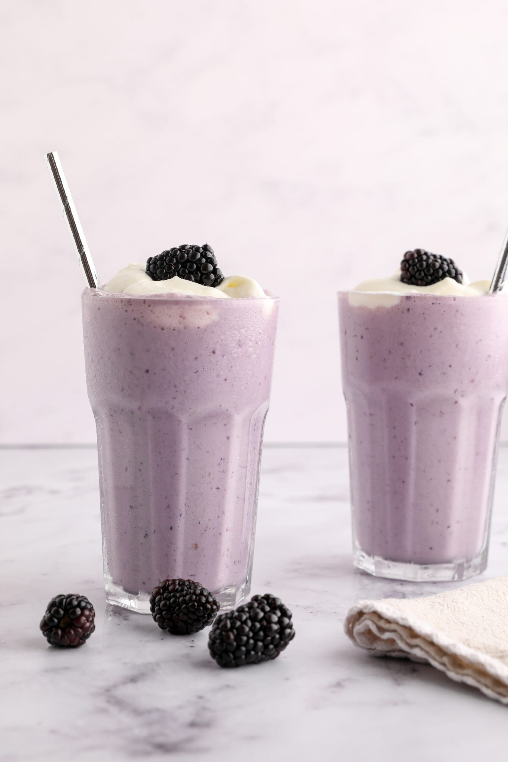 Blackberry Milkshakes - Marisa Bakes