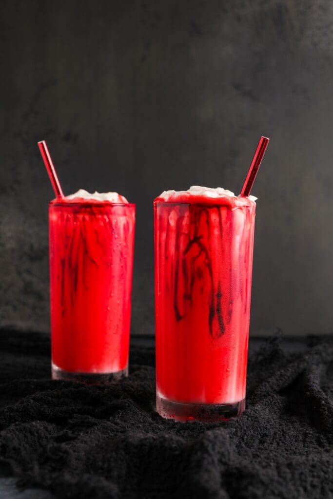 Bloody Halloween Milkshakes - Marisa Bakes