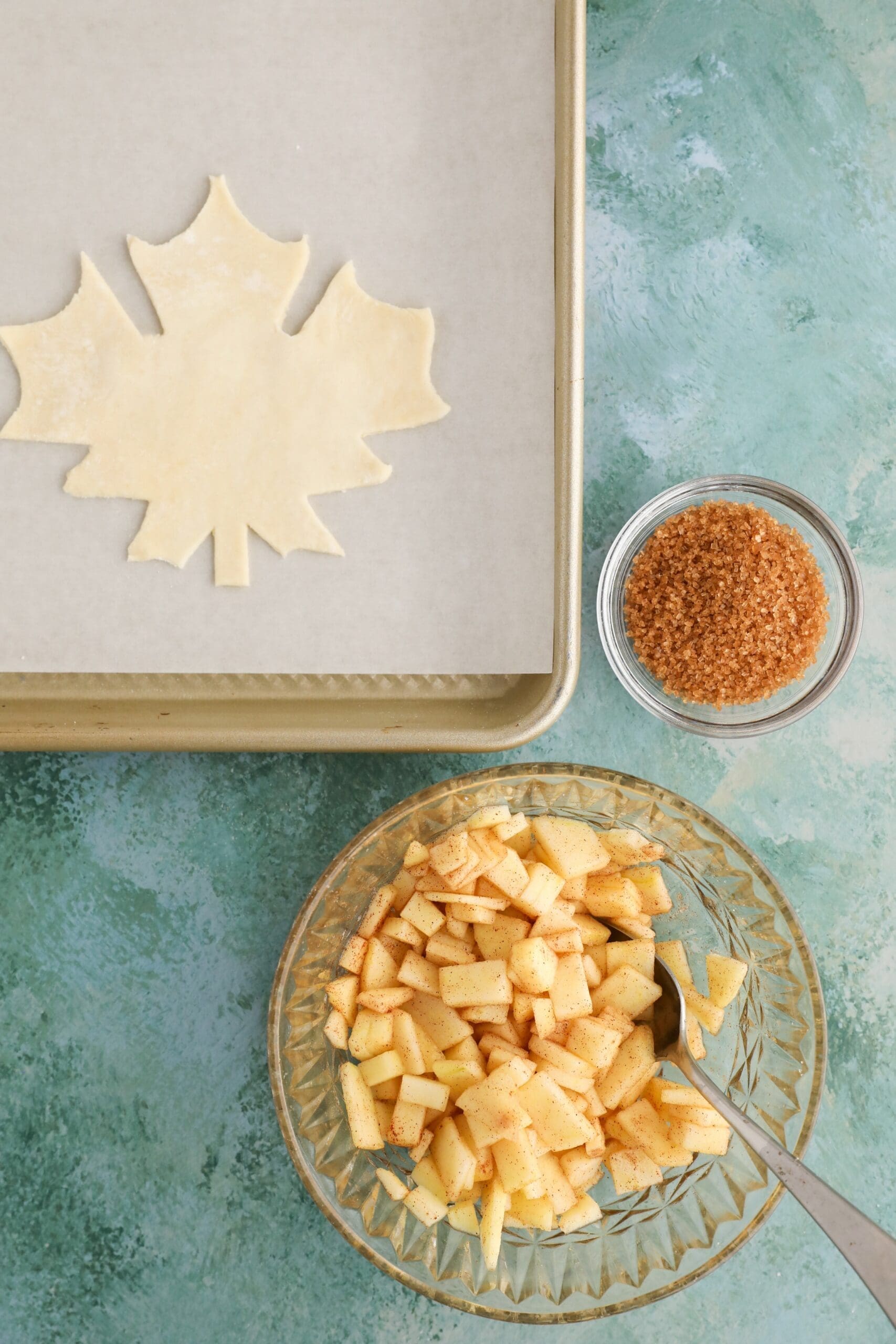 Leaf Shaped Apple Hand Pies - Marisa Bakes