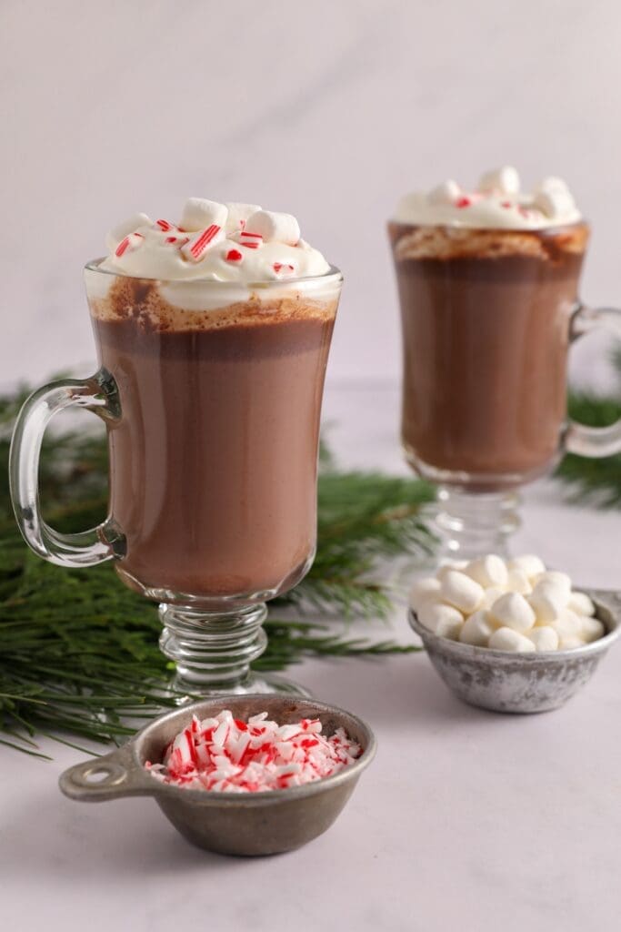 Peppermint Schnapps Hot Chocolate - Marisa Bakes