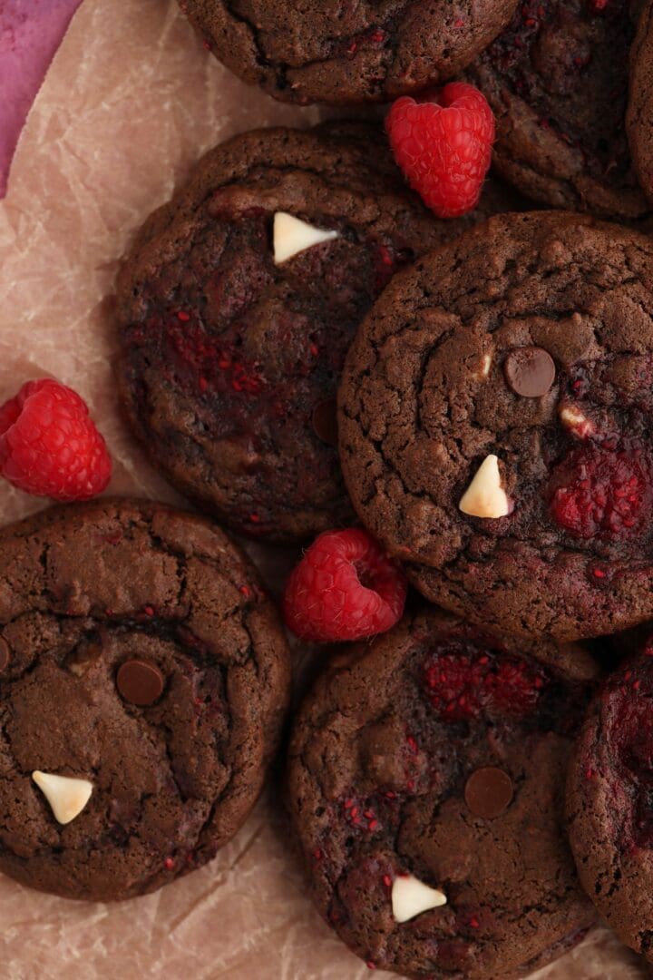 Chocolate Raspberry Cookies - Marisa Bakes