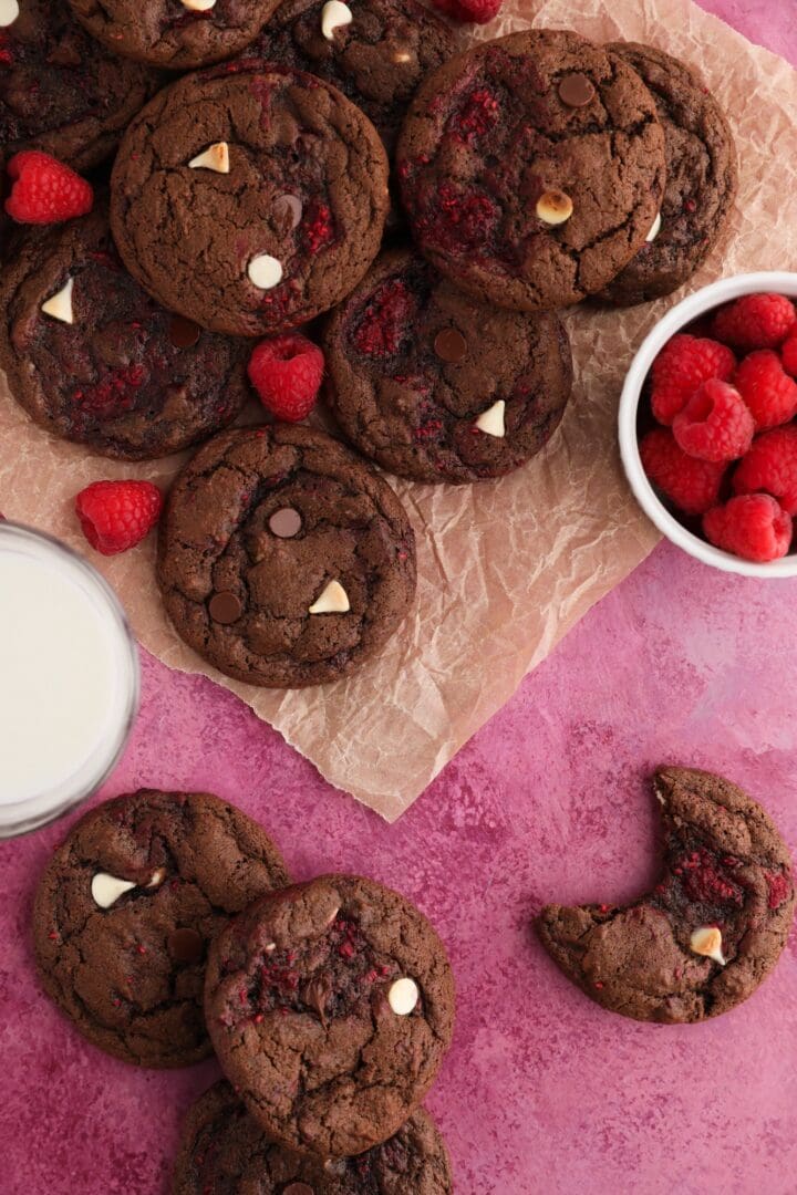 Chocolate Raspberry Cookies - Marisa Bakes