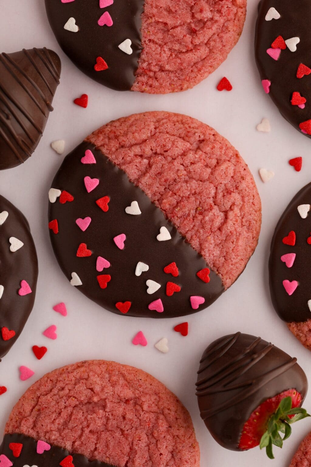 Chocolate Covered Strawberry Cookies - Marisa Bakes