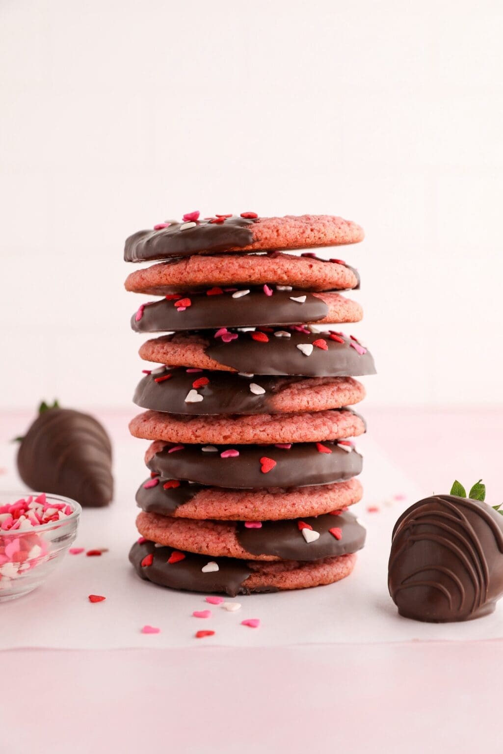 Chocolate Covered Strawberry Cookies - Marisa Bakes