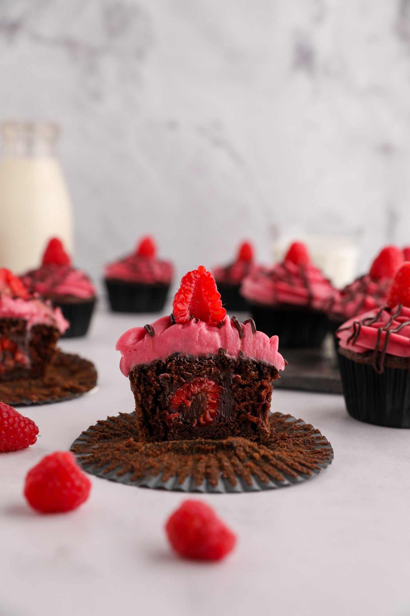 Chocolate Raspberry Cupcakes