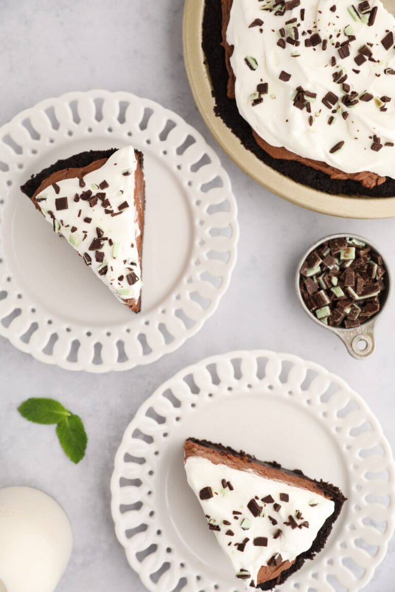 Chocolate Mint Silk Pie - Marisa Bakes