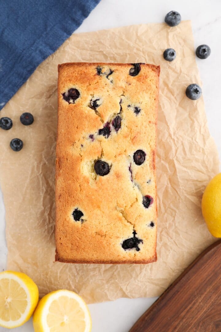 Lemon Blueberry Loaf Cake - Marisa Bakes