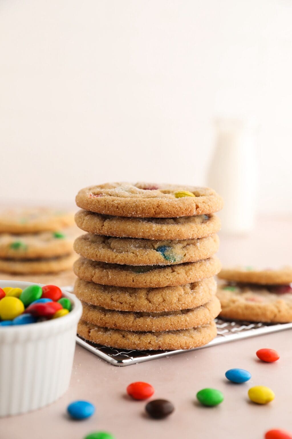 Peanut Butter M&M Cookies - Marisa Bakes