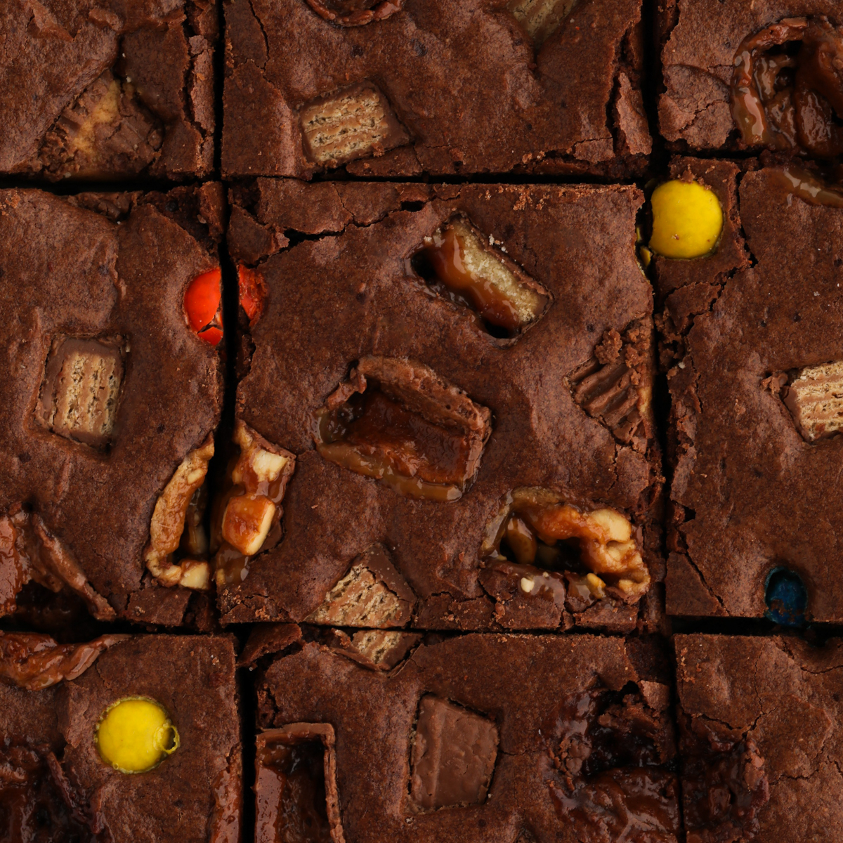 Candy Bar Brownies - Marisa Bakes