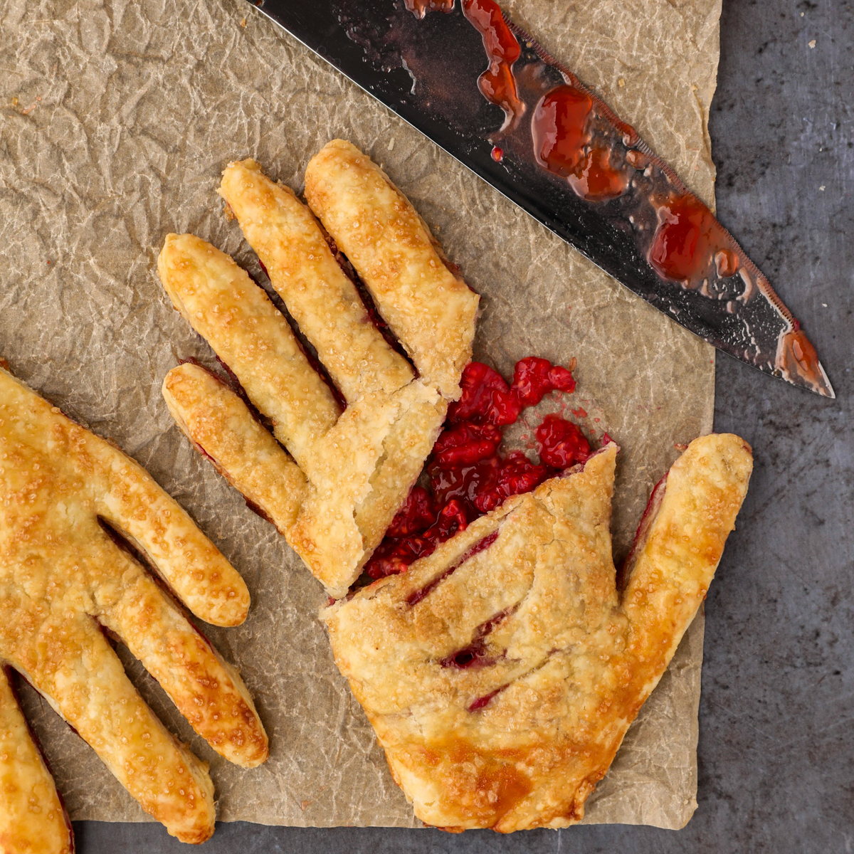 Severed Hand Hand Pies - Marisa Bakes