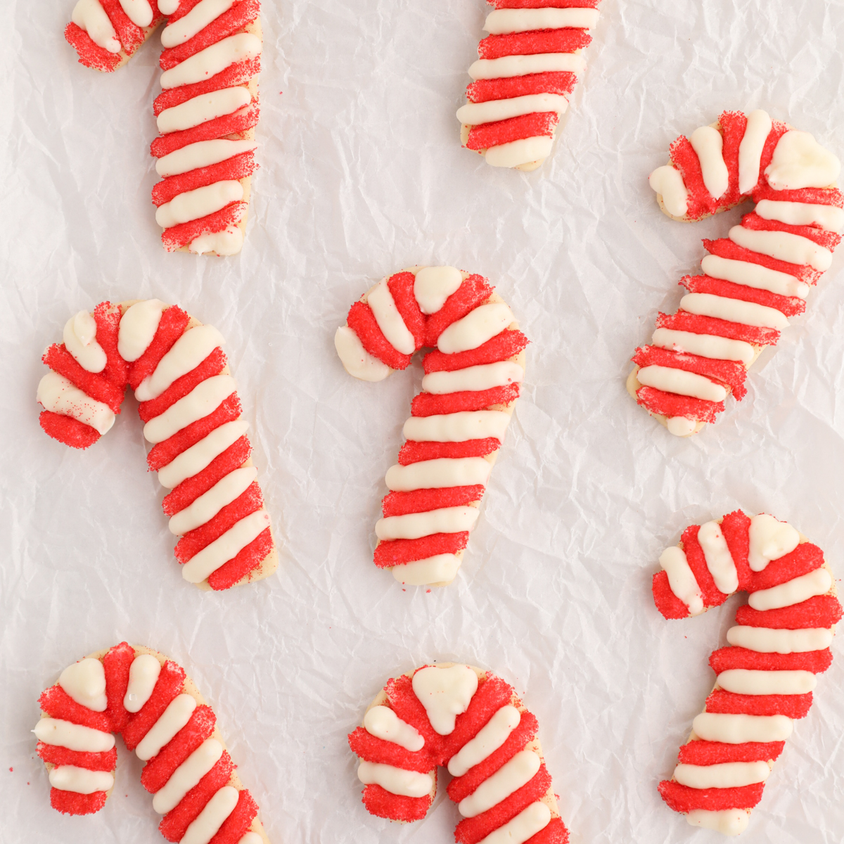 Candy Cane Sugar Cookies - Marisa Bakes