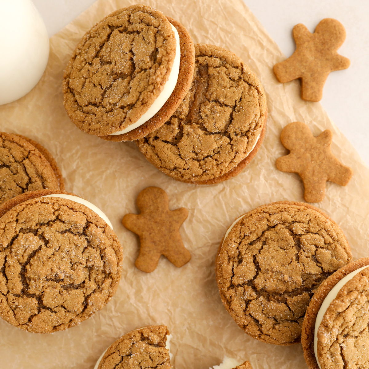 Gingerbread Cookie Sandwiches - Marisa Bakes
