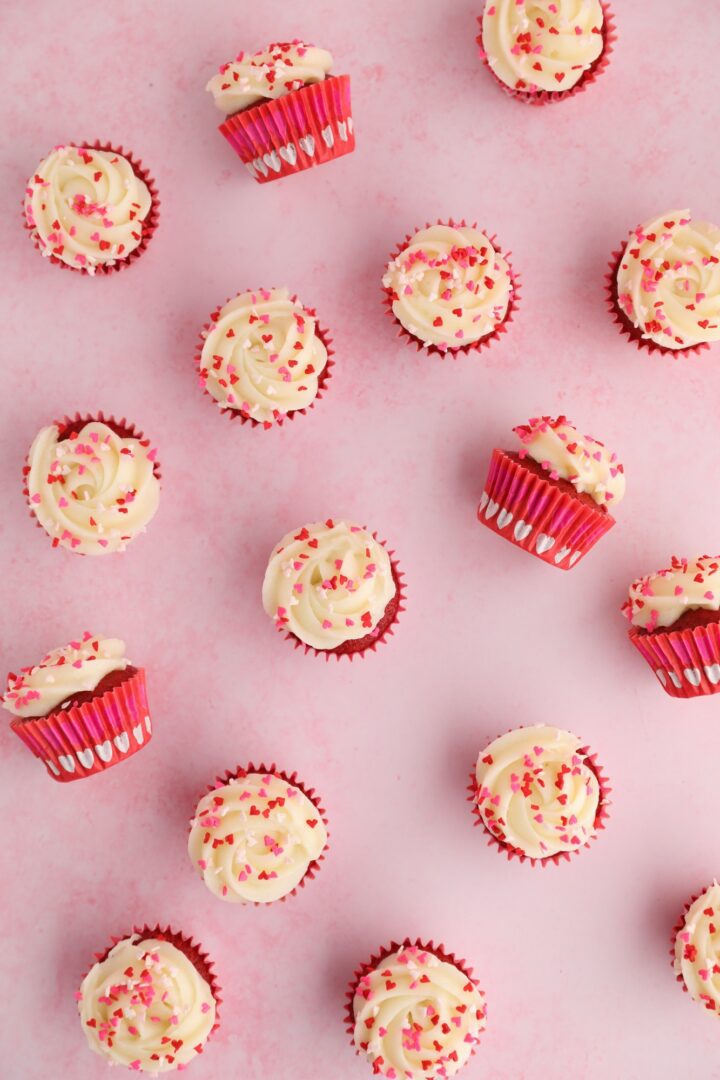 Mini Red Velvet Cupcakes - Marisa Bakes