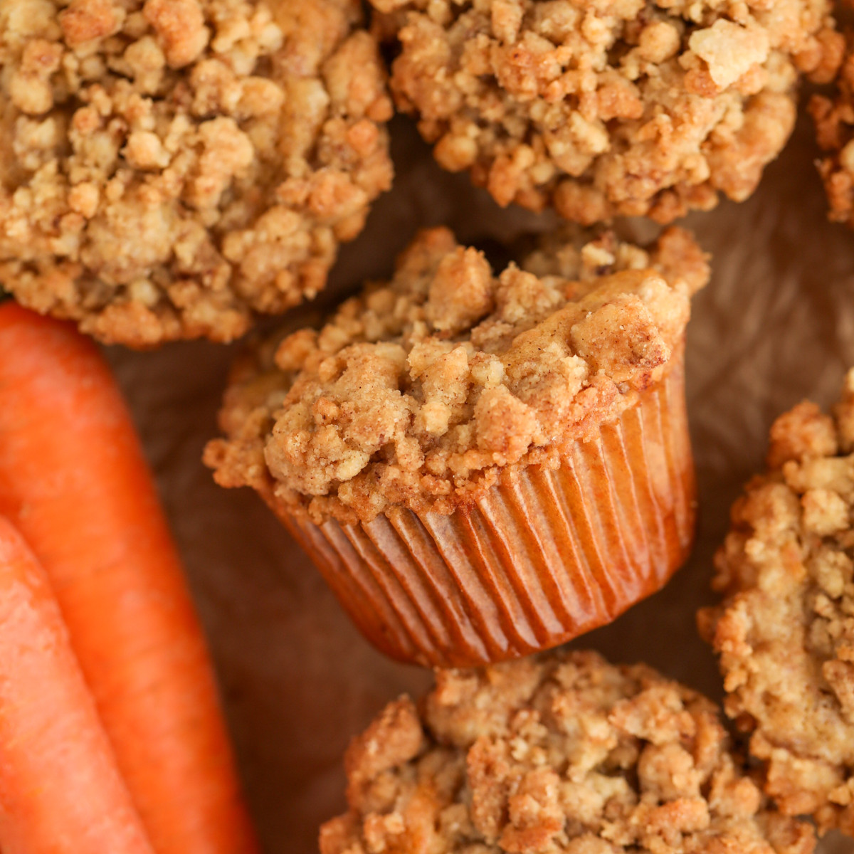 Carrot Cake Crumb Muffins - Marisa Bakes