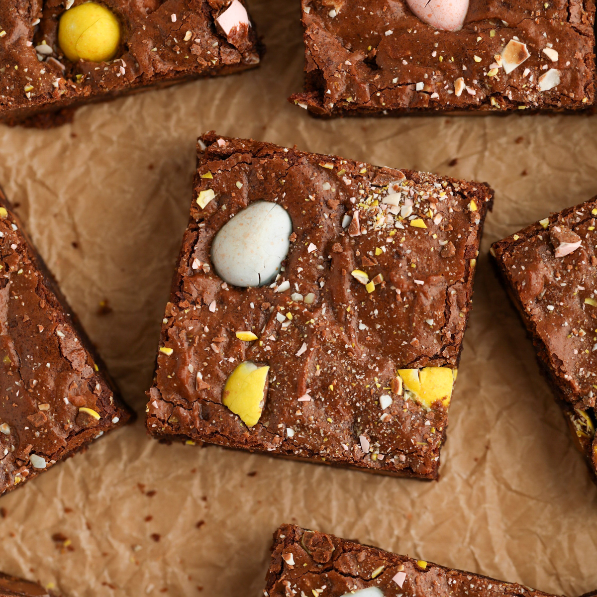 Mini Egg Brownies - Marisa Bakes