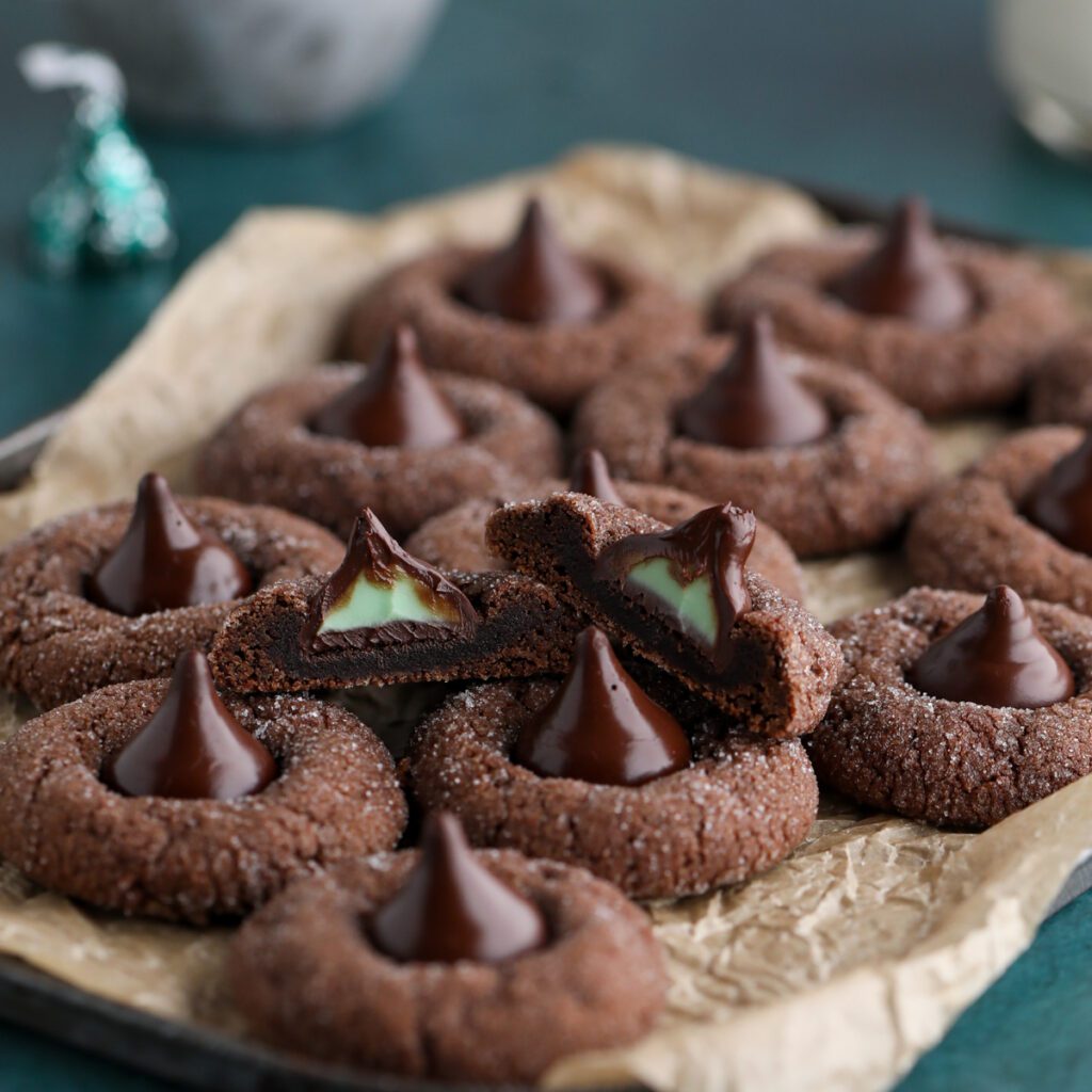 Chocolate Mint Nonpareil Cookies - Marisa Bakes